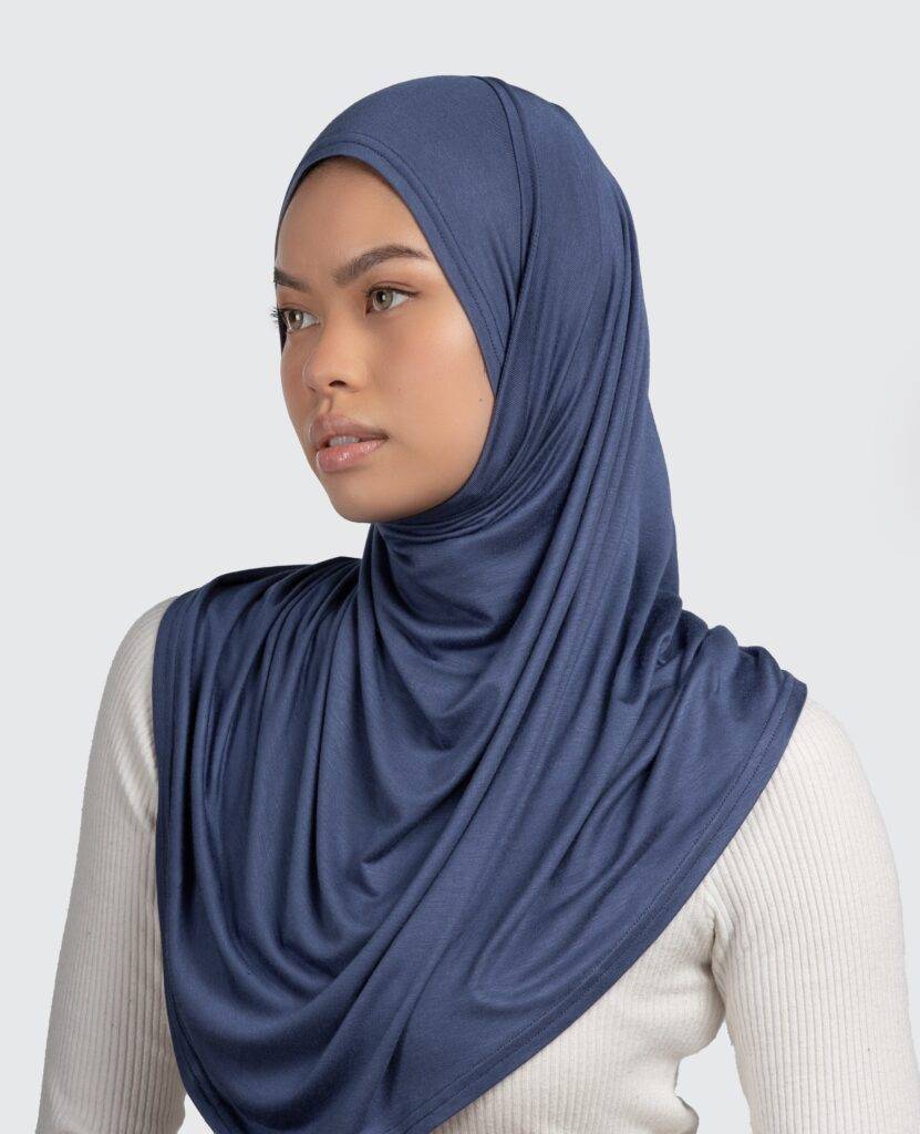 Kalir A Modest Fashion Store.Dark Blue Two Pieces Hijab